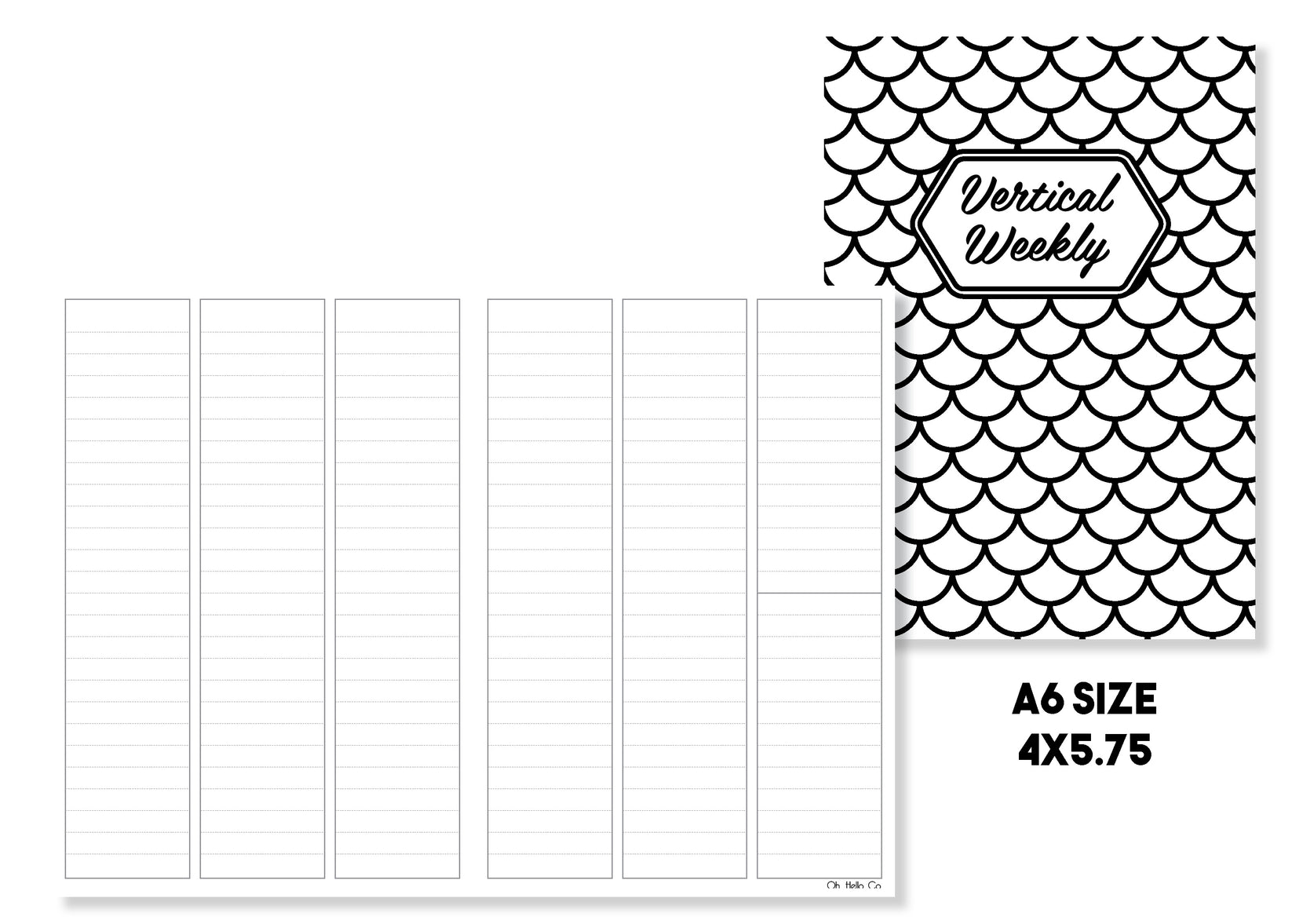 Vertical Weekly Traveler's Notebook Insert – Oh, Hello Companies
